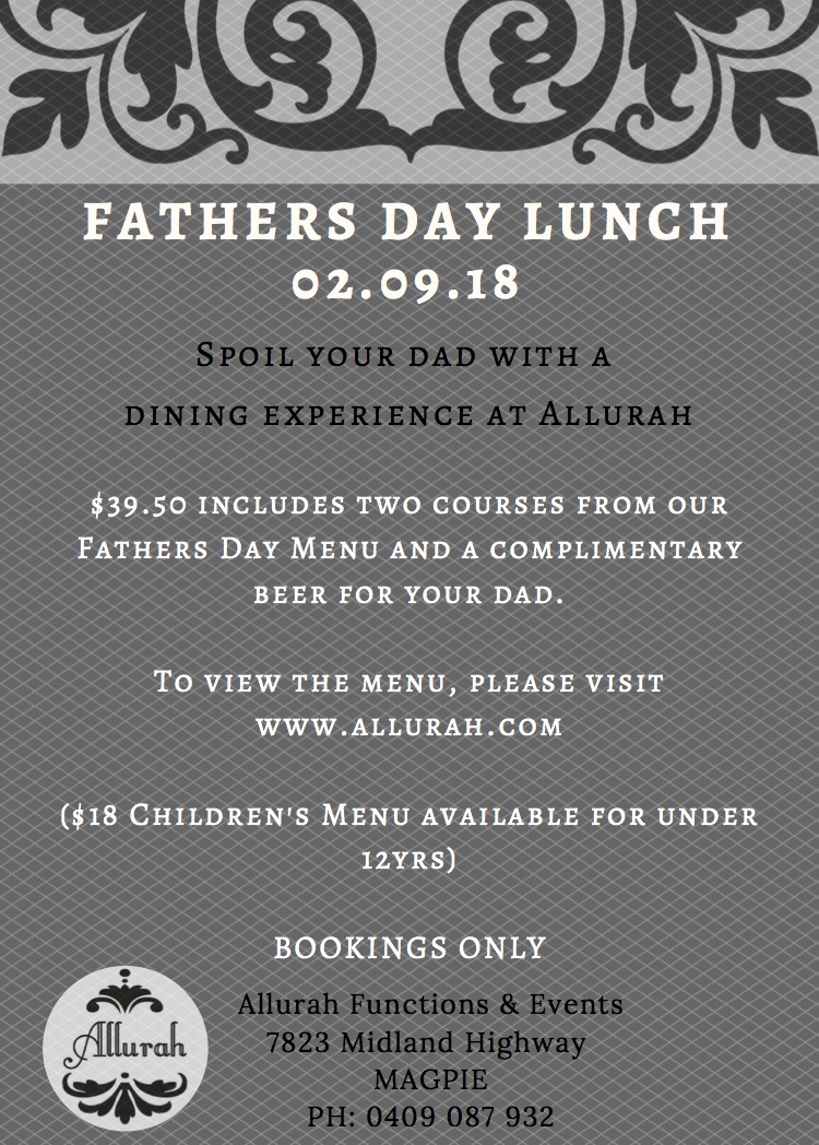 Fathers Day – Allurah Functions & Events